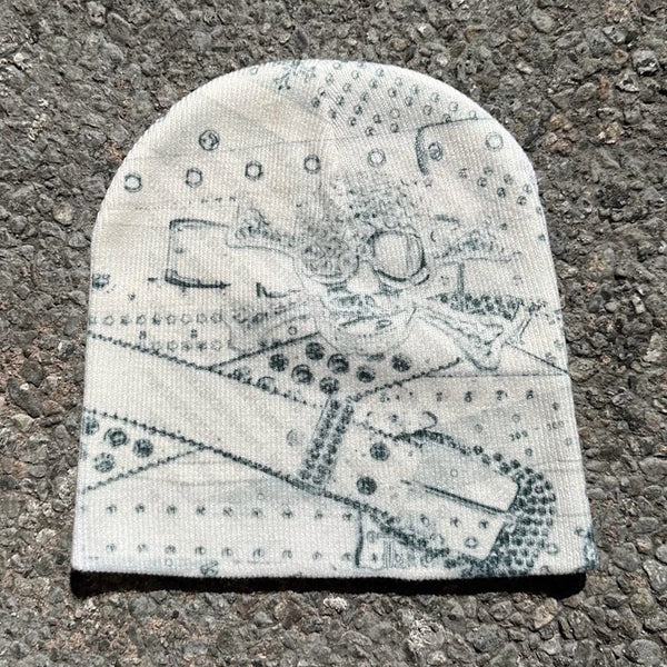 Emo Graphic Skull Beanie – limetliss